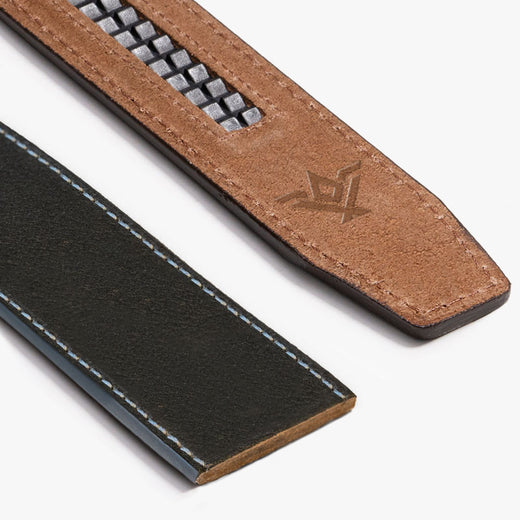 Ash Full Grain Leather Belt | Ratchet Belt without Holes Adjustable ...