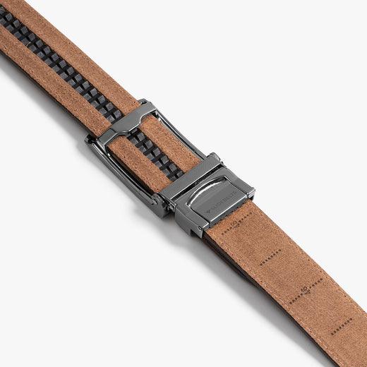 Ash Full Grain Leather Belt | Ratchet Belt without Holes Adjustable ...