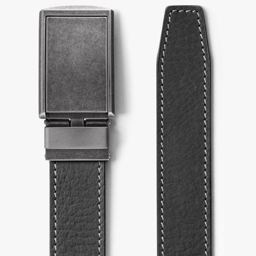 Ash Full Grain Leather Belt | Ratchet Belt without Holes Adjustable ...