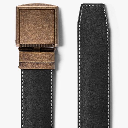 Wide Ash Full Grain Leather Belt | Ratchet Belt without Holes ...